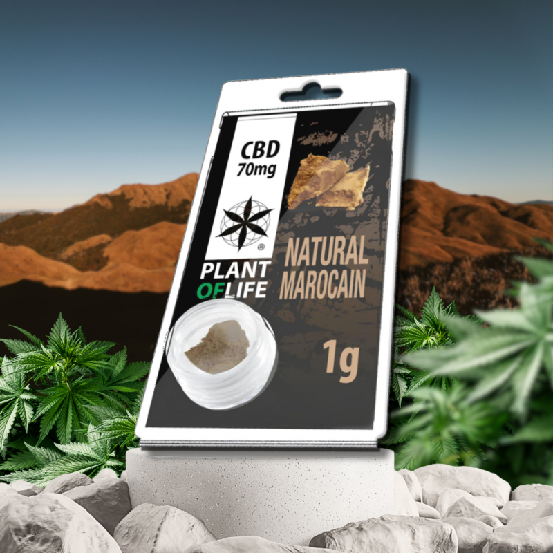 SOLID CBD 7% NATURAL MAROCAIN | SOLIDS CBD AND CBG | PLANTOFLIFE